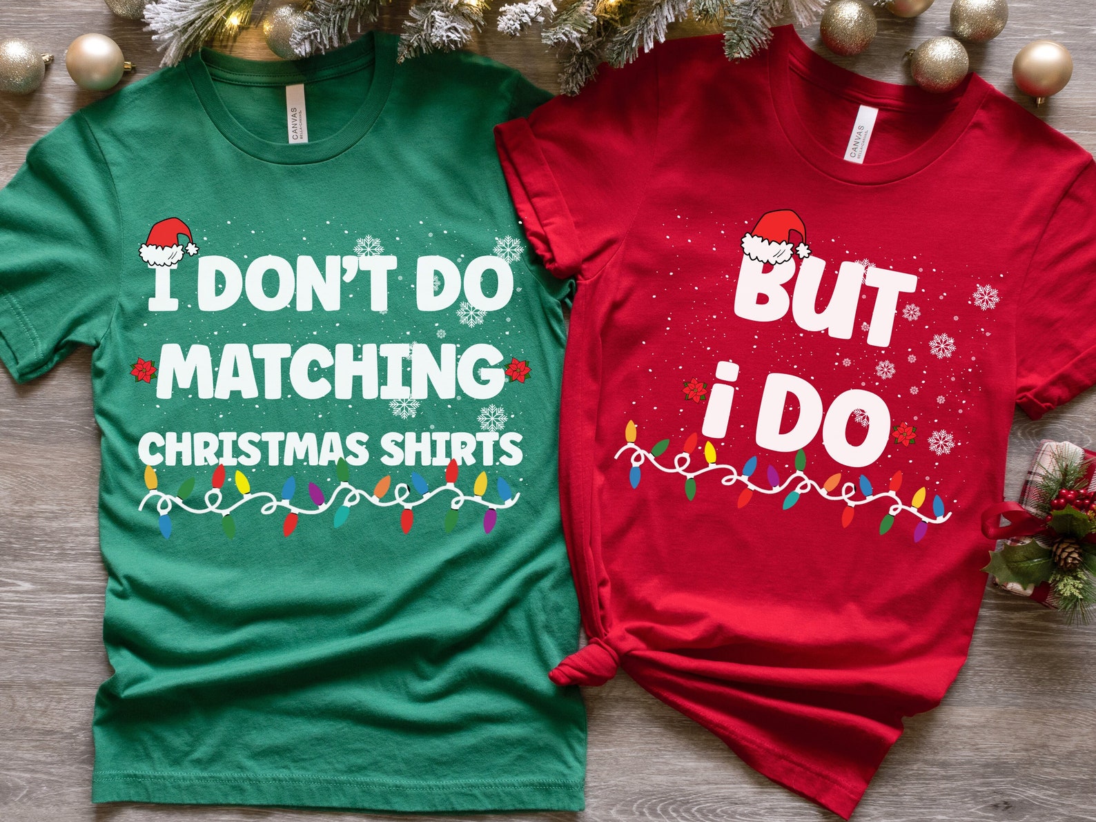 I Don't Do Matching Christmas Outfits Shirt, Funny Matching Couple ...