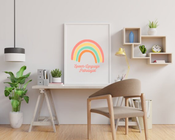 SLP Rainbow Poster, Speech Language Pathologist Rainbow Poster, SLP ...
