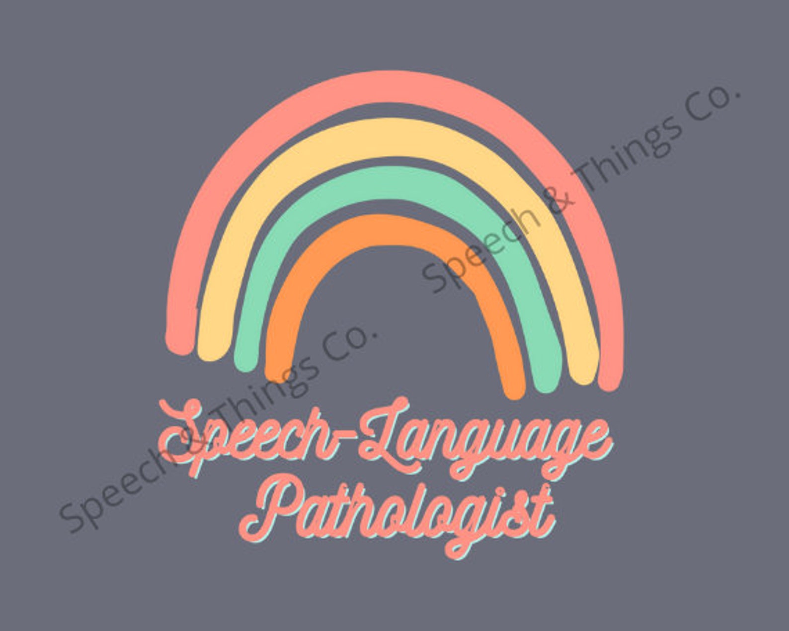 SLP Rainbow Digital File, SLP Rainbow Poster, SLP Mug and Hat, Speech ...