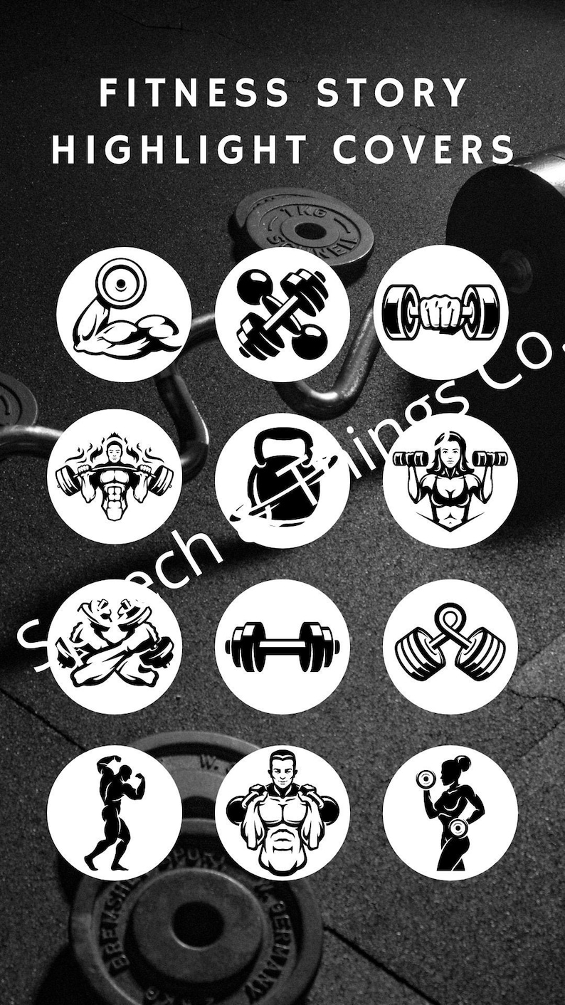 Fitness IG Highlight Covers: PNG Icons (digital Download) - Etsy