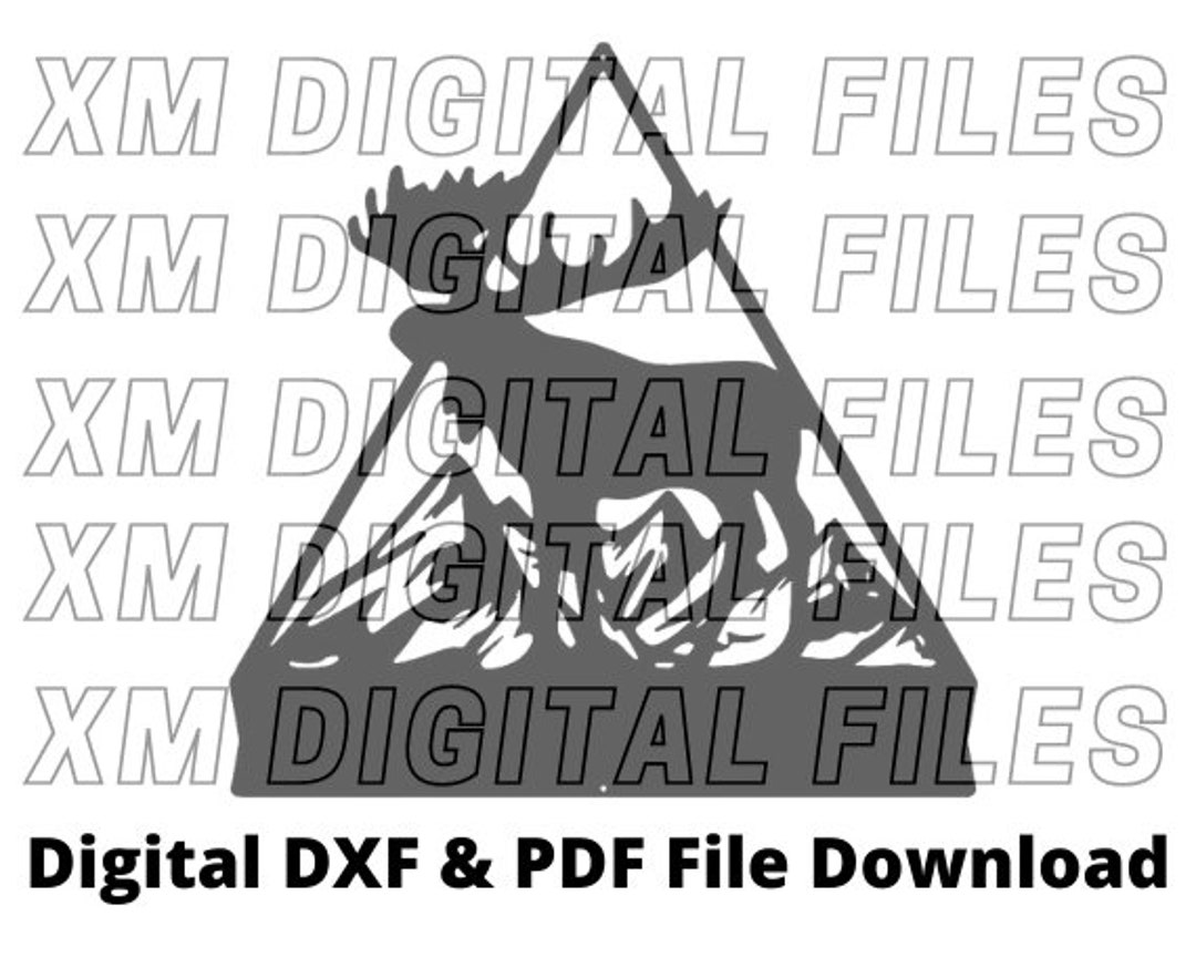 Moose DXF File Dxf Digital Download Scaled DXF File Wall - Etsy