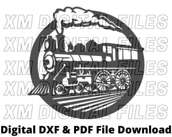 Train DXF File, Train PDF Drawing, Train Digital Download, Scaled DXF ...