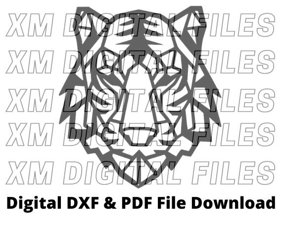 Tiger DXF File Dxf Digital Download Scaled DXF File Wall | Etsy