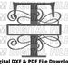 Monogram DXF File, Dxf Digital Download, Scaled DXF File, Wall Art File ...