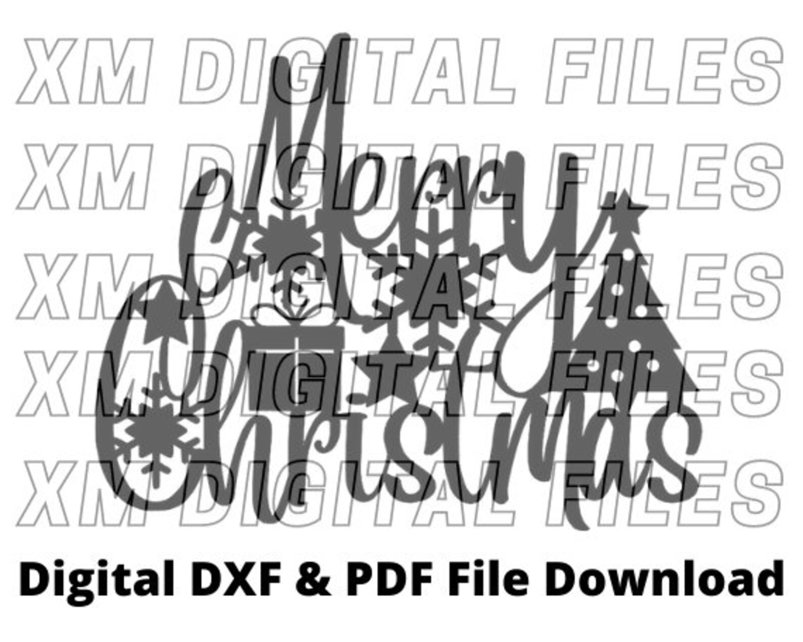 Christmas DXF File Dxf Digital Download Scaled DXF File - Etsy Canada