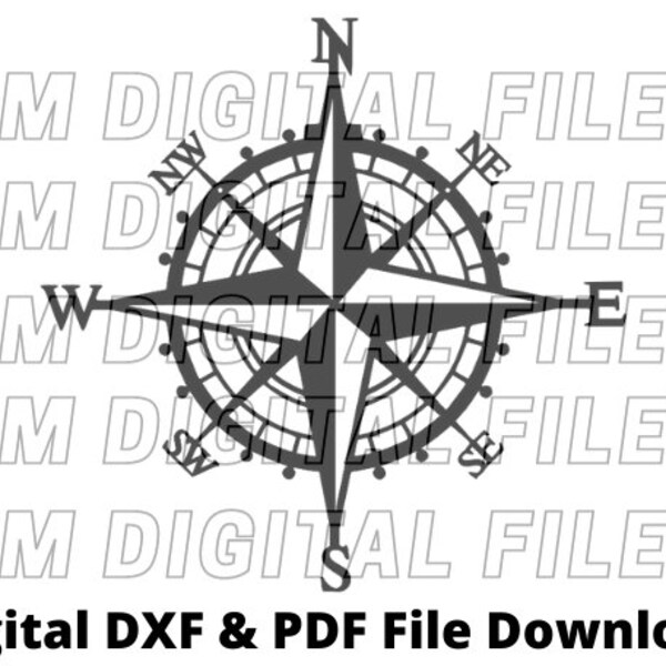 Compass Dxf File - Etsy
