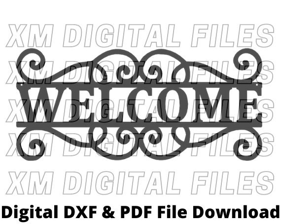 Welcome Sign DXF File Welcome PDF Drawing Sign Digital - Etsy Australia