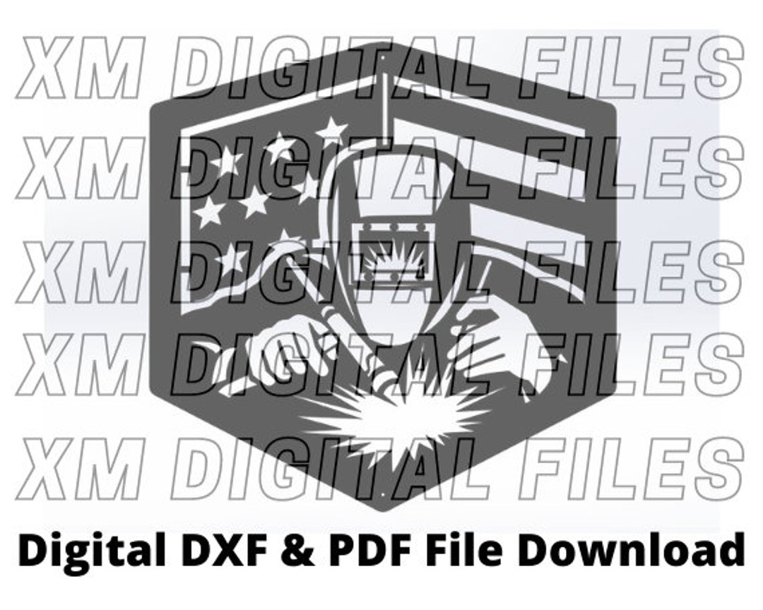 Welder DXF File, Dxf Digital Download, Scaled DXF File, Wall Art File ...