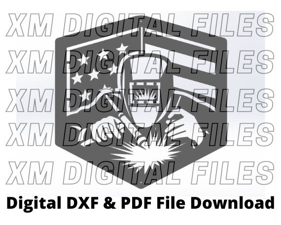 Welder DXF File Dxf Digital Download Scaled DXF File Wall - Etsy
