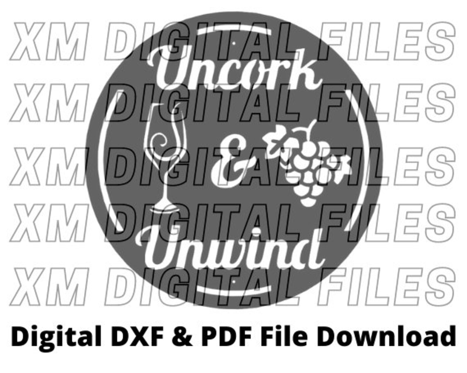 Wine Sign DXF File Dxf Digital Download Scaled DXF File - Etsy Canada