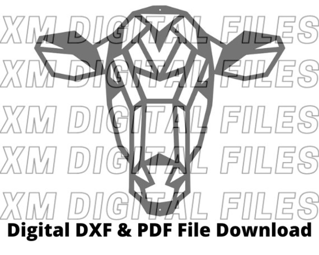 Cow DXF File Dxf Digital Download Scaled DXF File Wall Art - Etsy