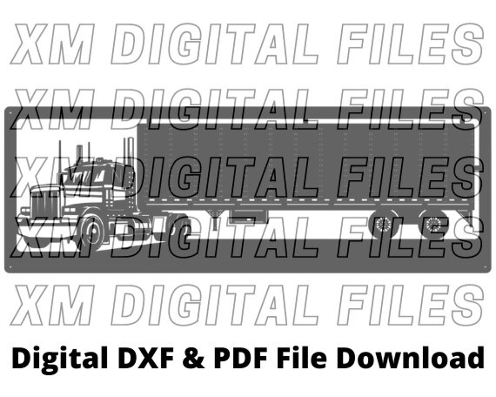 Truck DXF File, Dxf Digital Download, Scaled DXF File, Wall Art File ...