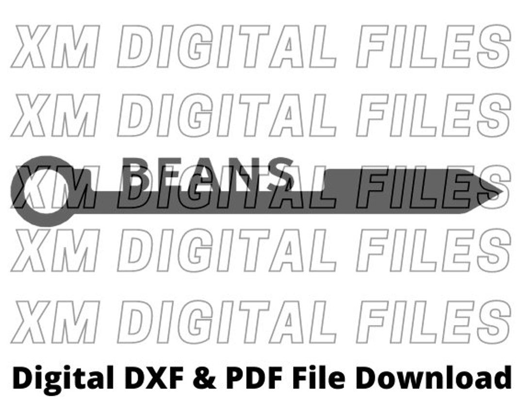 Bean Marker DXF File, Dxf Digital Download, Scaled DXF File, Vegetable ...