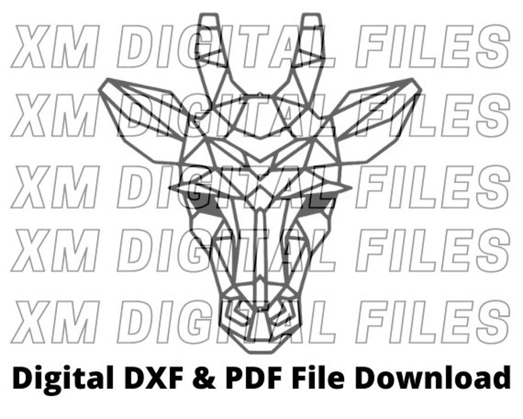 Giraffe DXF File Dxf Digital Download Scaled DXF File Wall - Etsy