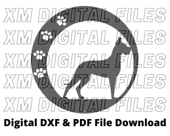 Dog Decor DXF File Dxf Digital Download Scaled DXF File - Etsy