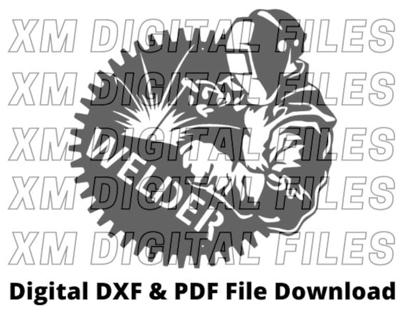 Welder DXF File Dxf Digital Download Scaled DXF File Wall - Etsy