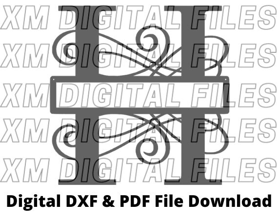 Monogram DXF File Dxf Digital Download Scaled DXF File Wall - Etsy Canada
