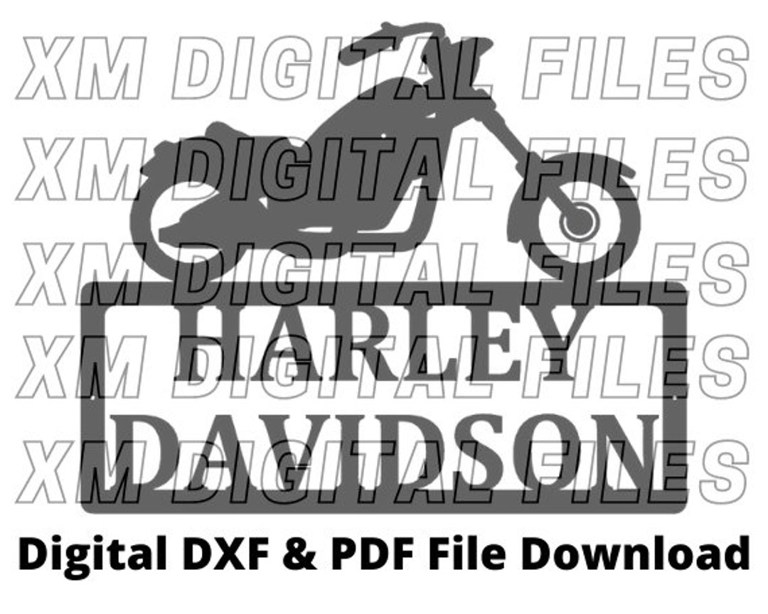 Harley Davidson DXF File Dxf Digital Download Scaled DXF - Etsy
