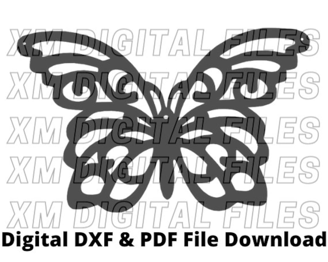 Butterfly DXF File Dxf Digital Download Scaled DXF File - Etsy