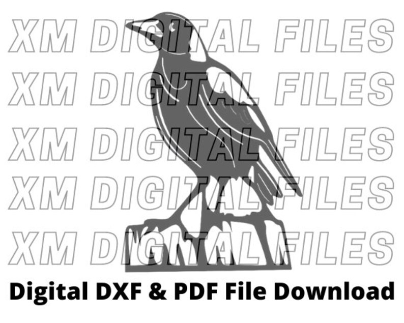 Crow DXF File Dxf Digital Download Scaled DXF File Wall Art - Etsy ...
