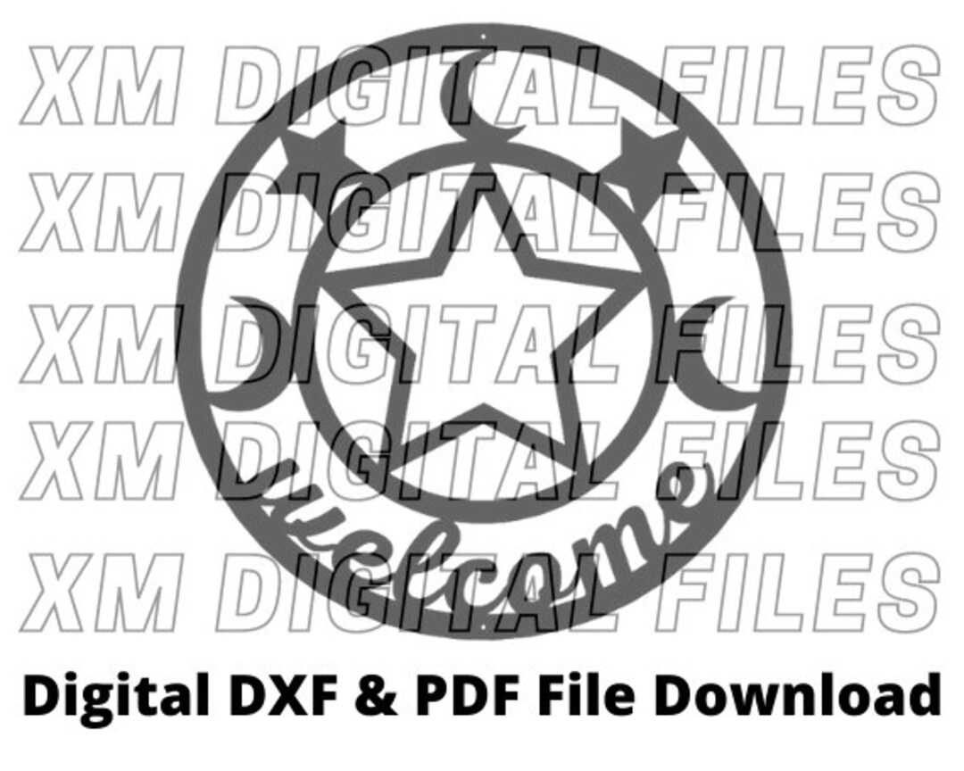Welcome Sign DXF File Dxf Digital Download Scaled DXF File - Etsy