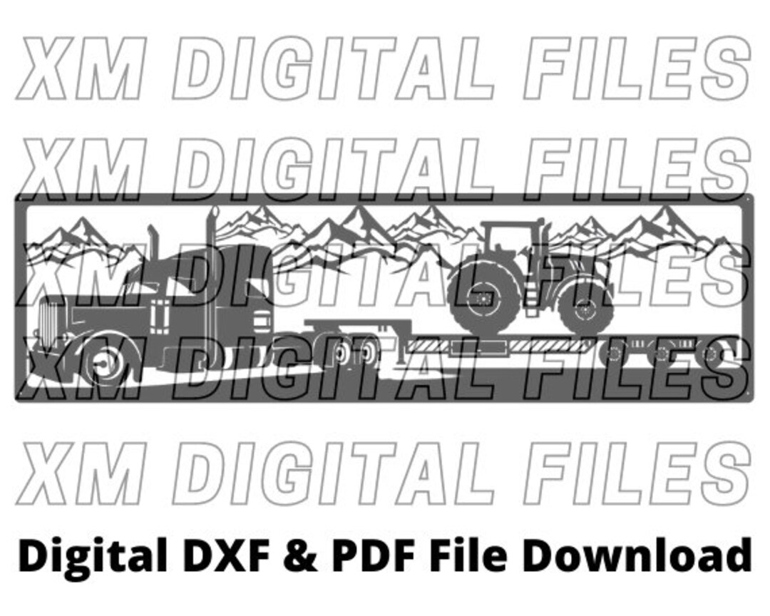 Peterbilt DXF File, Dxf Digital Download, Scaled DXF File, Wall Art ...