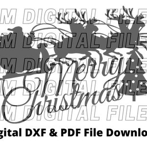 Merry Christmas DXF File Dxf Digital Download Scaled DXF - Etsy