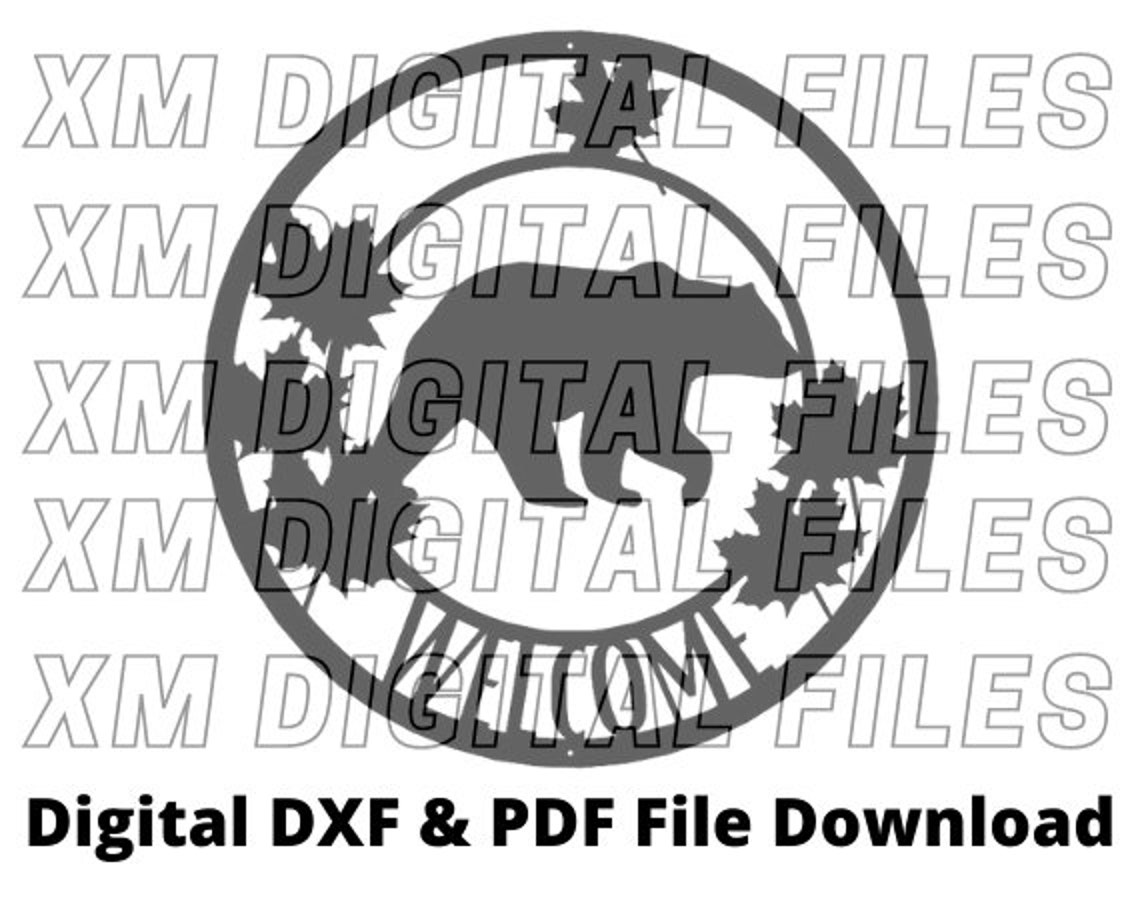 Bear DXF File Dxf Digital Download Scaled DXF File Wall Art - Etsy Canada