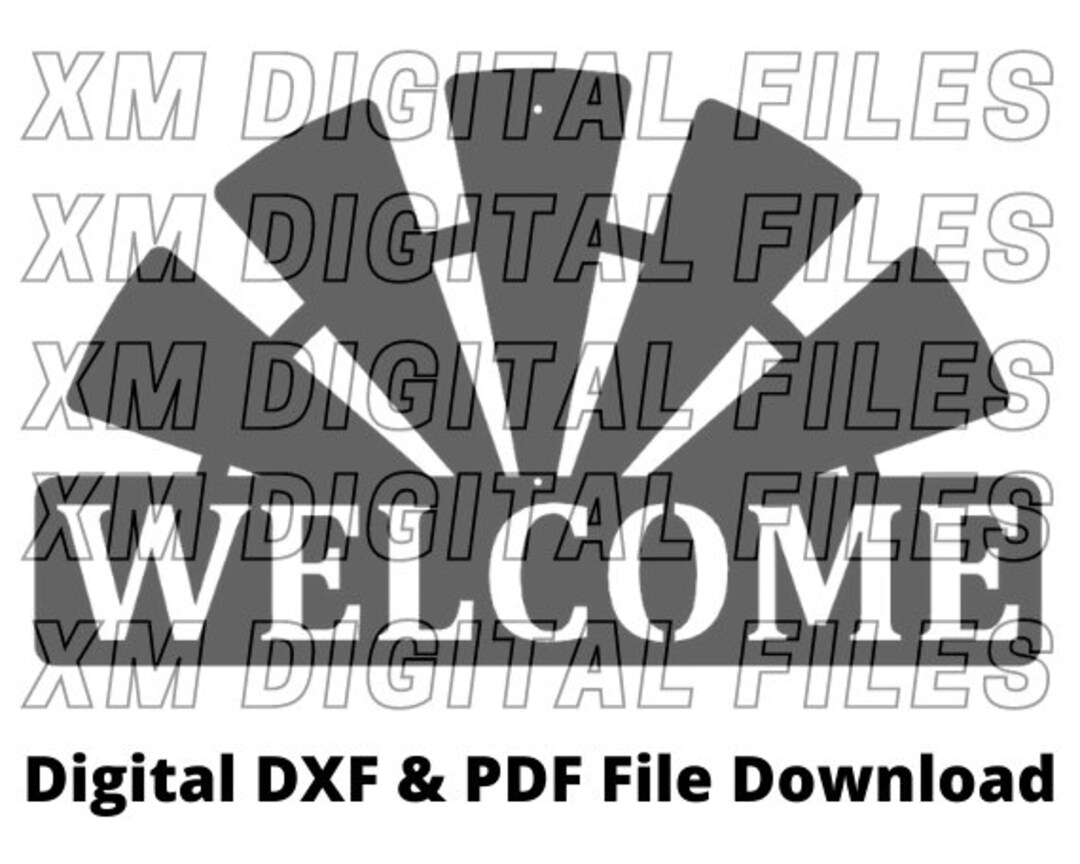 Welcome Sign DXF File Dxf Digital Download Scaled DXF File - Etsy Australia