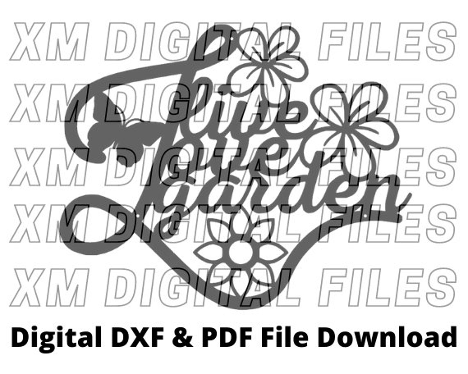 Garden Sign DXF File Dxf Digital Download Scaled DXF File - Etsy Canada