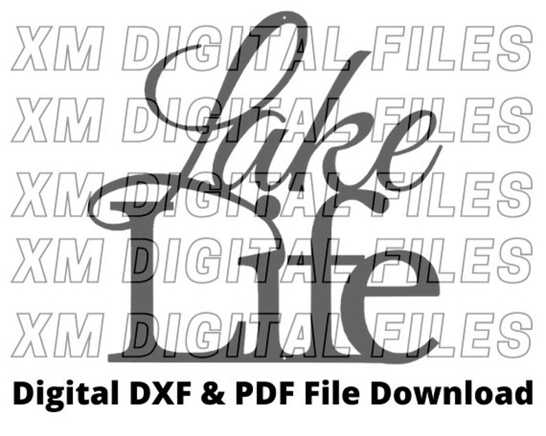 Lake Life Sign DXF File Dxf Digital Download Scaled DXF - Etsy