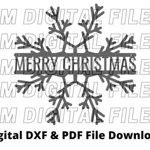 Merry Christmas DXF File Dxf Digital Download Scaled DXF - Etsy