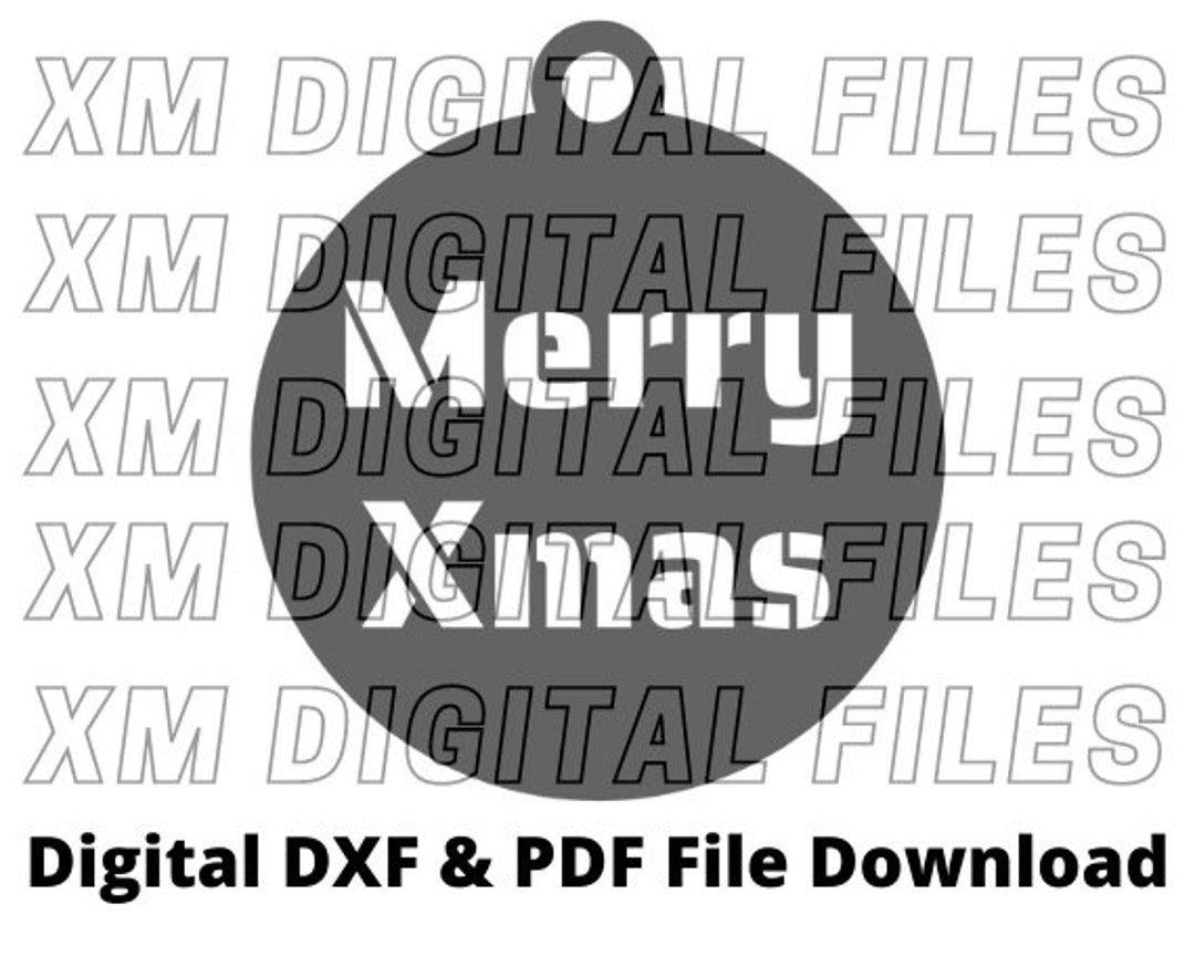 Xmas Ornament DXF File, Dxf Digital Download, Scaled DXF File, Wall Art ...