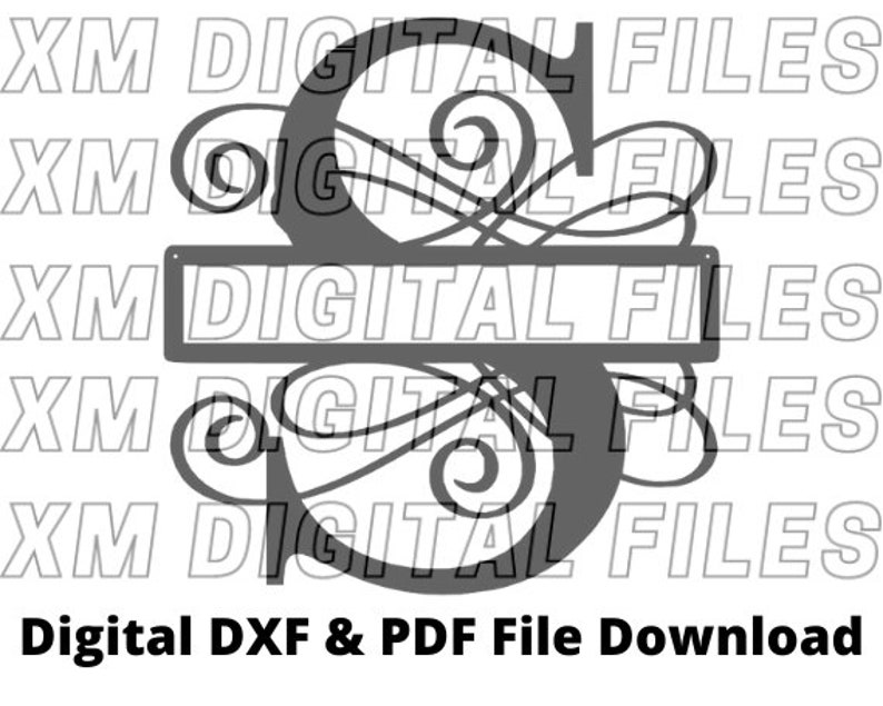 Monogram DXF File Dxf Digital Download Scaled DXF File Wall - Etsy Canada
