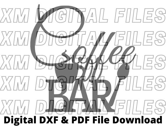 Coffee Bar DXF File Dxf Digital Download Scaled DXF File - Etsy Canada