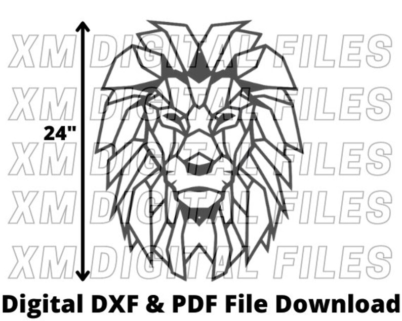 Lion DXF File Dxf Digital Download Scaled DXF File Wall Art - Etsy Canada