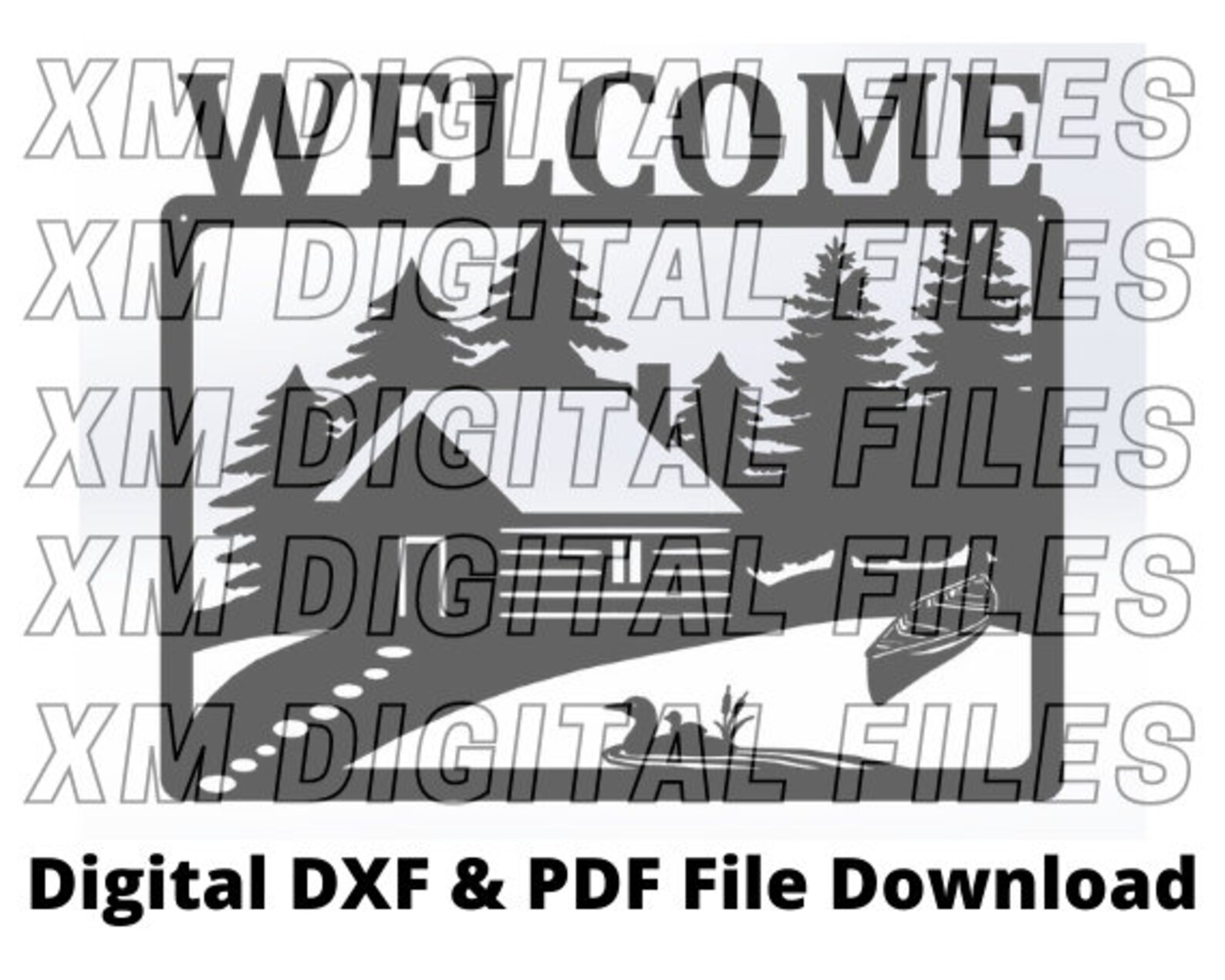 Welcome Sign DXF File Dxf Digital Download Scaled DXF File - Etsy Canada