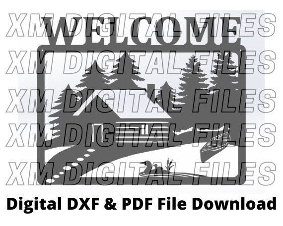 Welcome Sign DXF File Dxf Digital Download Scaled DXF File - Etsy Canada
