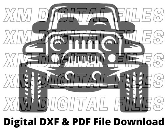 Jeep DXF File Dxf Digital Download Scaled DXF File Wall Art | Etsy