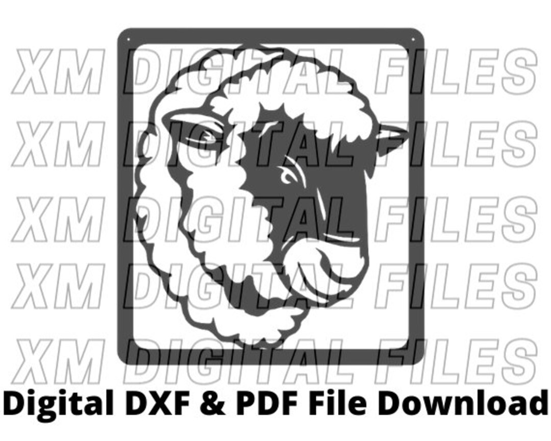 Sheep DXF File, Dxf Digital Download, Scaled DXF Files, Wall Art File ...