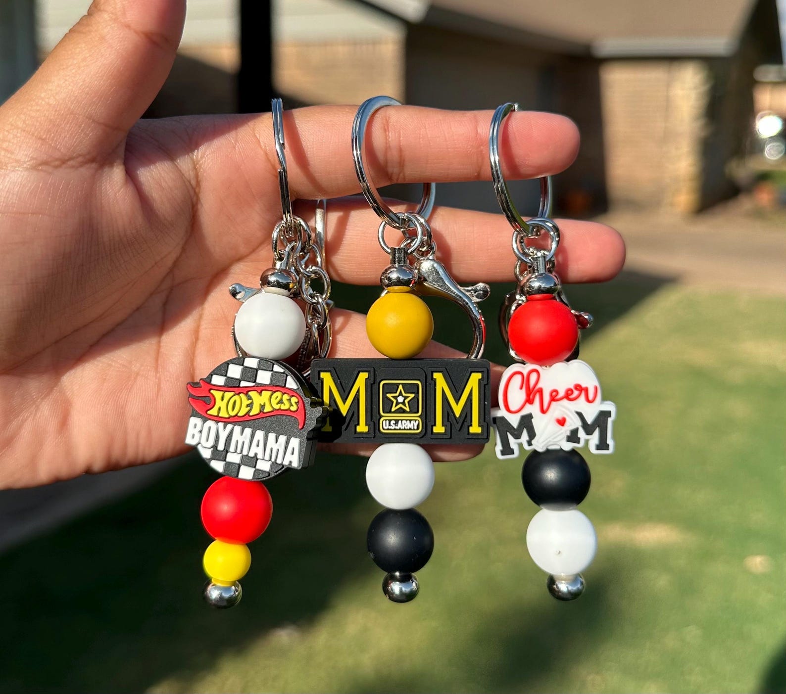 Mom Keychains, Mama Keychains, Girl Mom Keychains, Cheer Mom, Army Mom ...