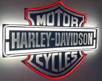 Harley Davidson Led Sign - Etsy UK