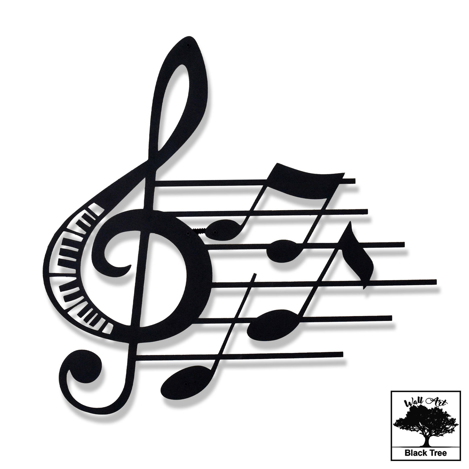 Sol Key Music Notes Treble Clef With Music Notes Metal Music - Etsy