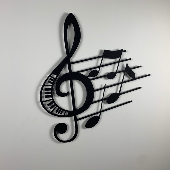 Sol Key Music Notes Treble Clef With Music Notes Metal Music - Etsy
