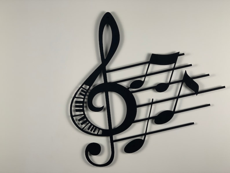 Sol Key Music Notes Treble Clef With Music Notes Metal Music - Etsy