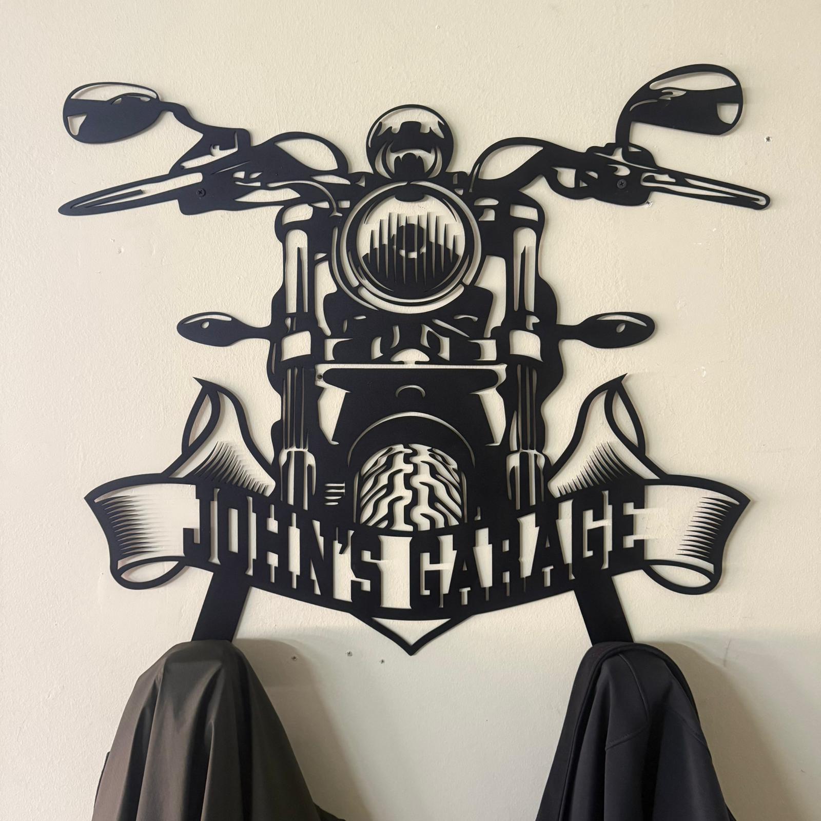 Personalized Metal Motorcycle Helmet & Jacket Holder: Garage Decor - Etsy