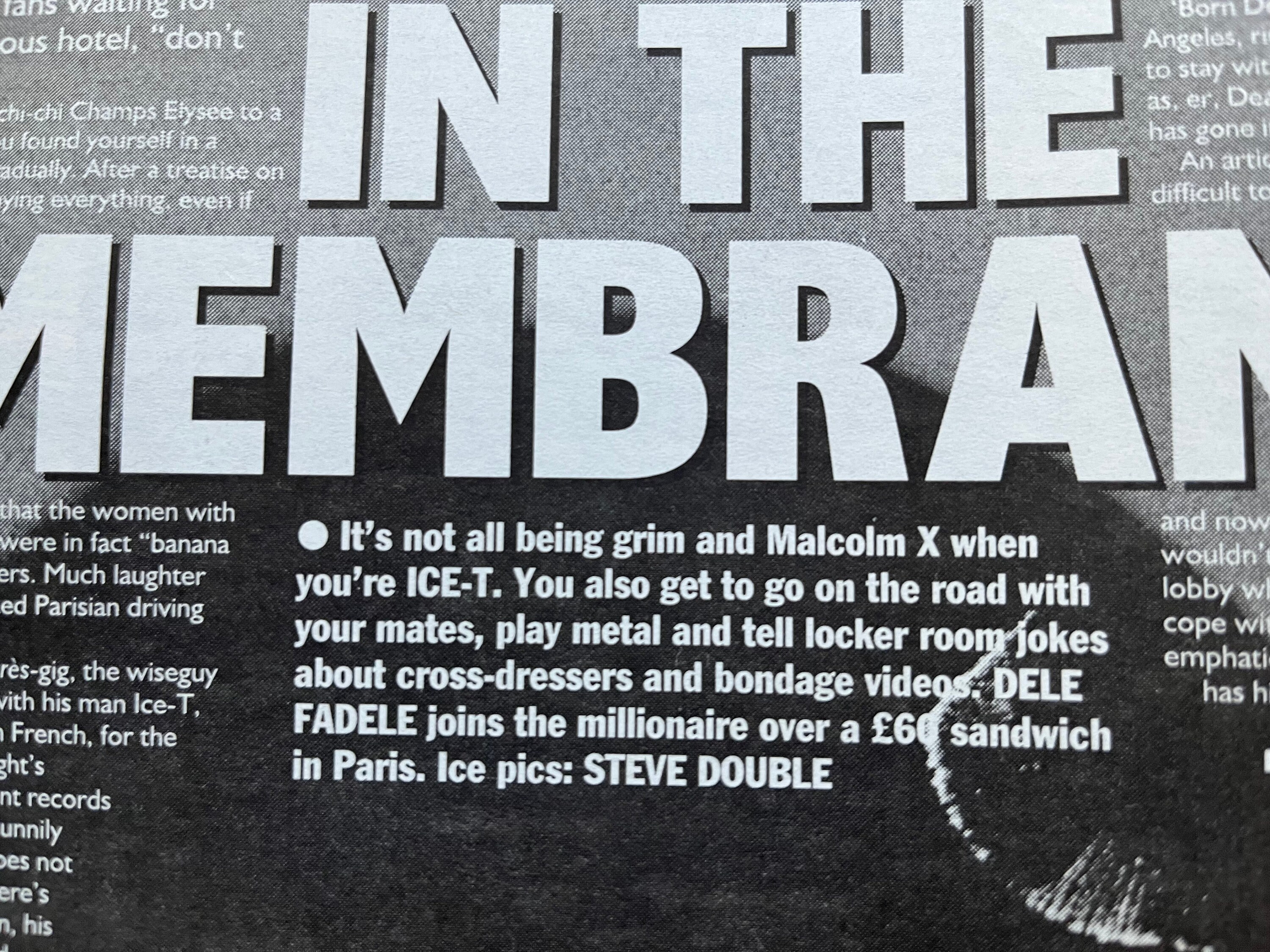 Ice-t Interview. Rare, Original, Authentic, Vintage Poster From 1994 - Etsy