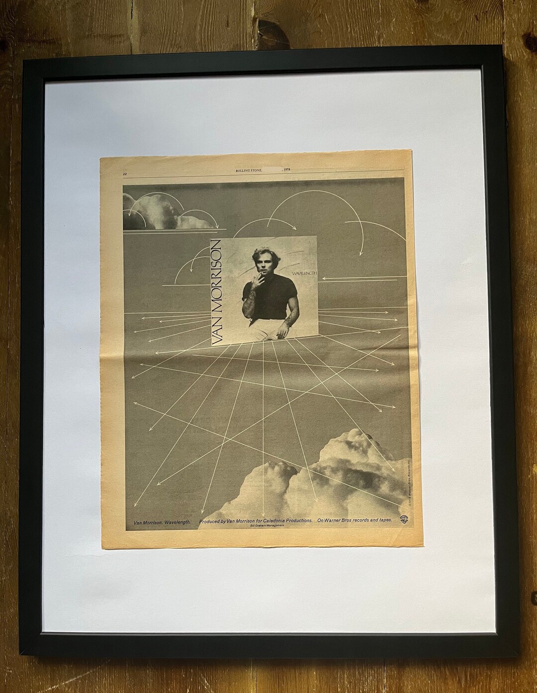 Van Morrison, Wavelength. Rare, Original, Authentic, Vintage Poster ...