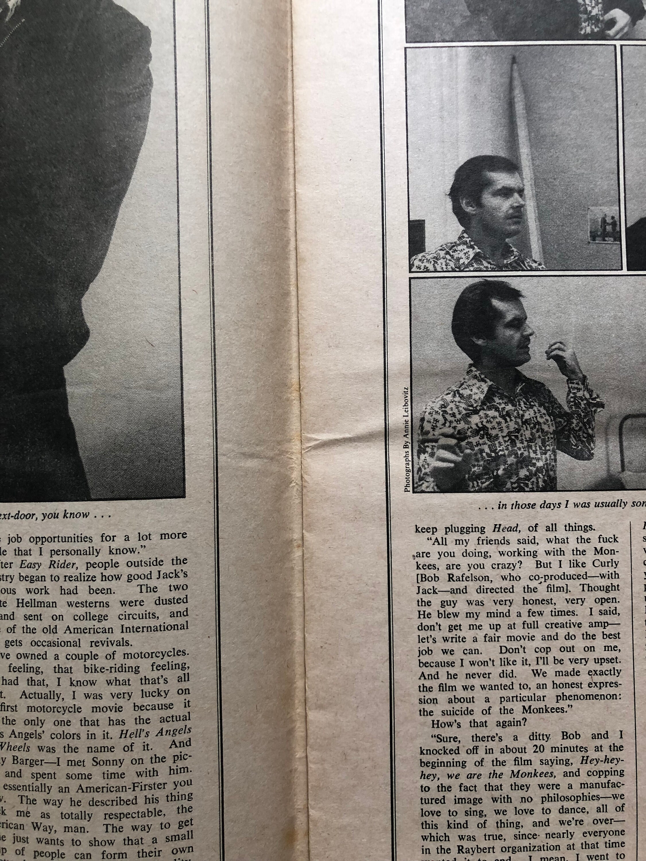 Jack Nicholson Interview From Rolling Stone Magazine. Rare Original ...