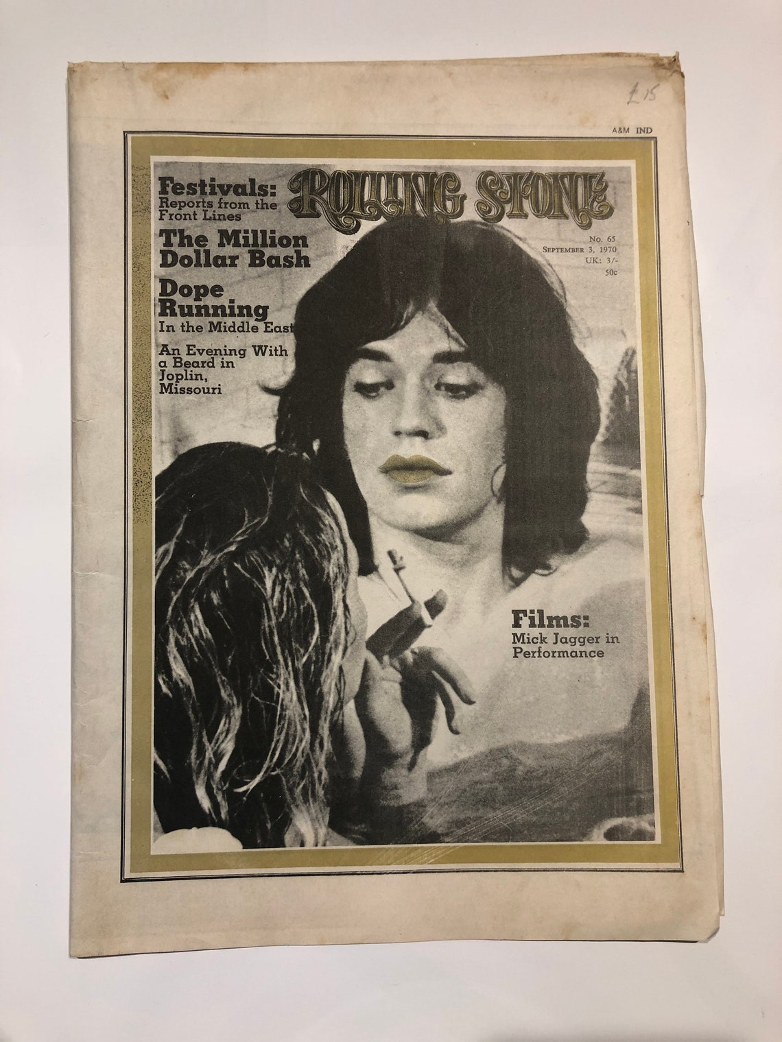 Mick Jagger Rolling Stone Cover. Rare, Original, Authentic, Vintage ...